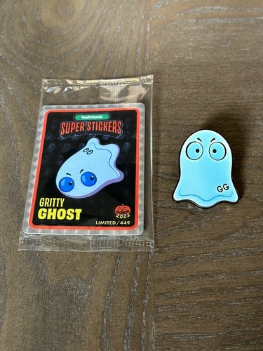 VeeFriends Halloween 2023 - Gritty Ghost Super Sticker /449 + RARE GITD ...