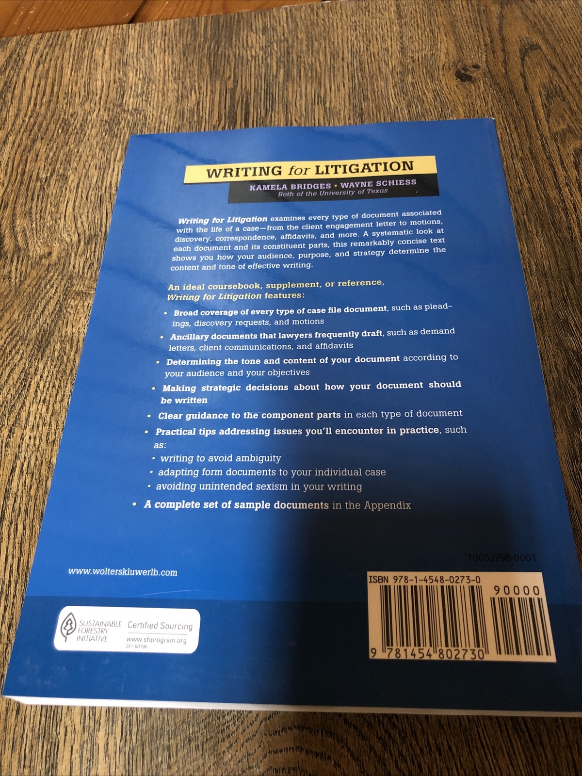 Aspen Coursebook Ser.: Writing for Litigation by Wayne Schiess and ...