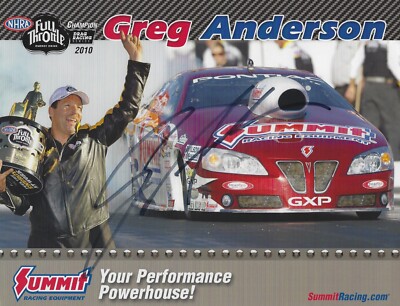 Greg Anderson Autographed Signed 8.5x11 Hero Photo Card - NASCAR Racing ...