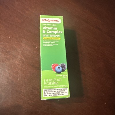 Walgreens Vitamin B-Complex Liquid Berry Flavor - 2 fl oz EXP 03/25 | eBay