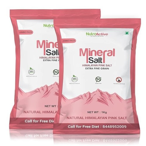 Mineral Salt Himalayan Pink Rock Salt Extra Fine Grain Jumbo 1 kg Pack ...