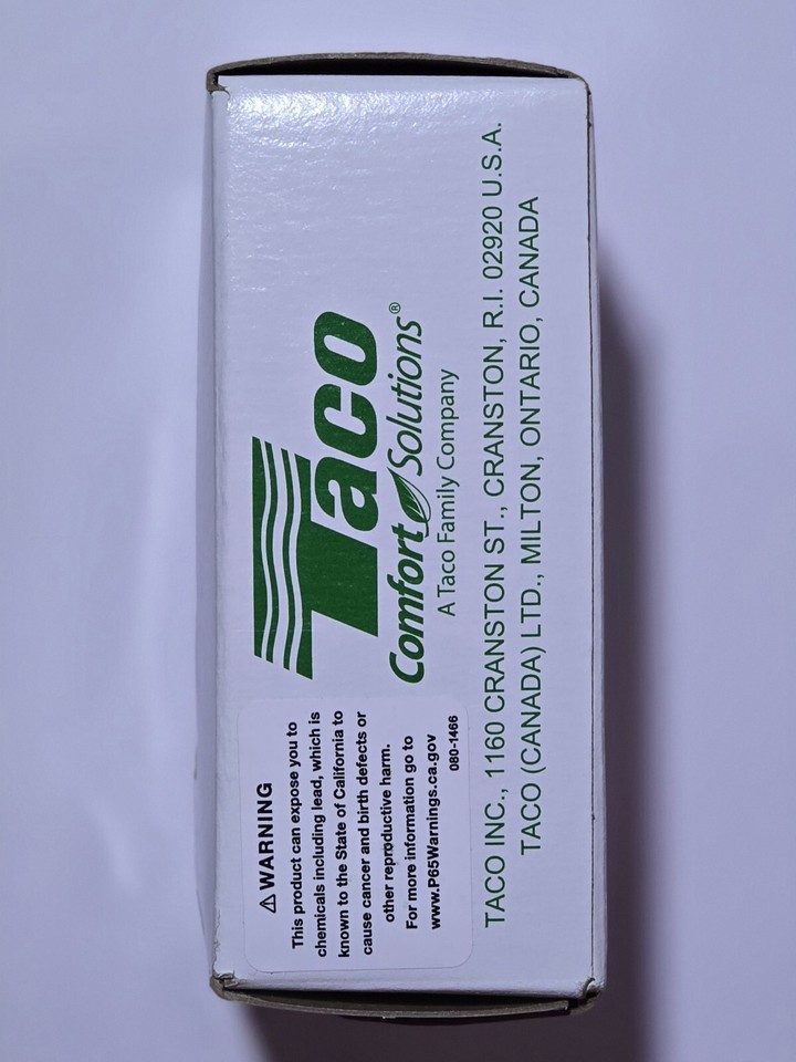 TACO 571-2 ZONE VALVE 2 WAY 3/4" SWEAT GOLD SERIES NEW IN BOX FREE ...