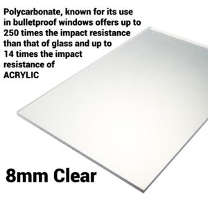 8mm Clear Perspex Sheet Screen Polycarbonate Solid Sheet Cut to Size | eBay