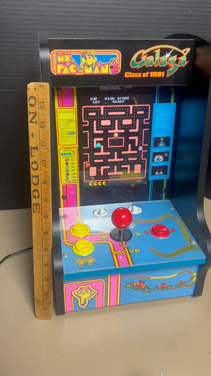 Arcade1Up Class of ‘81 Ms. PAC-MAN GALAGA GALAXIAN DIG-DUG GALAGA 88 ...
