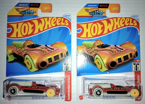 Lot. (2) 2024 Mattel Hot Wheels. Retro-Active Glow In The Dark Toy Cars ...