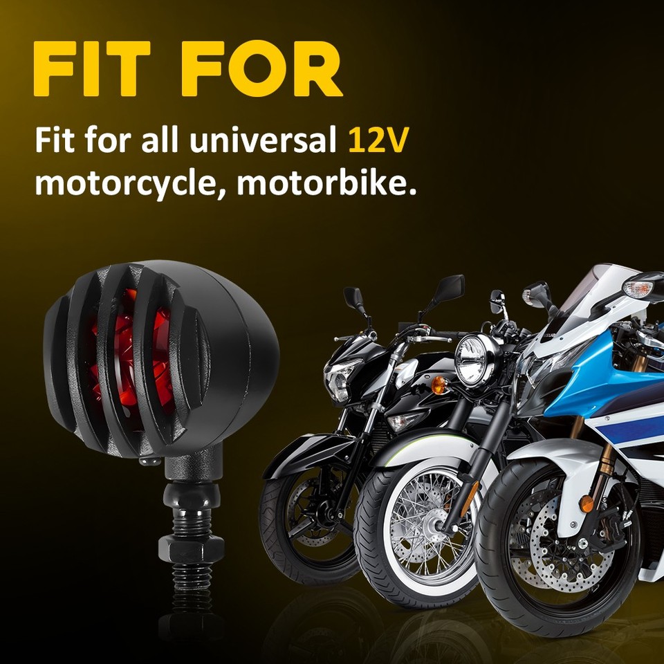 Motorcycle LED Bullet Brake Turn Signal Tail Light For Harley Sportster ...