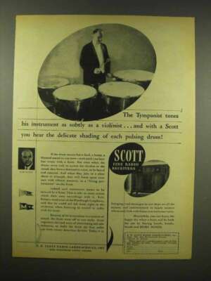 1944 Scott Radio Ad - The Tympanist Tunes | eBay