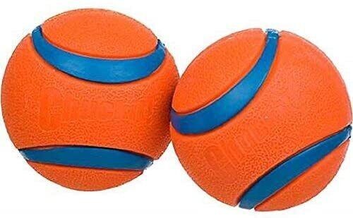 Chuckit! Ultra Dog Puppy Fetch Balls Medium x 2 Orange/Blue Chuck It ...