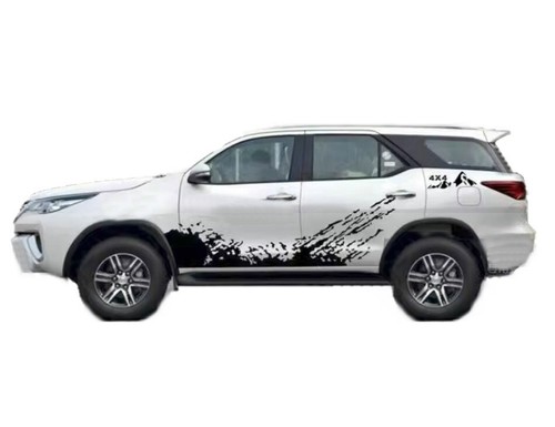 Graphic Mud Splash Stripe Decal Kit For Toyota Fortuner 4x4 Side Door ...