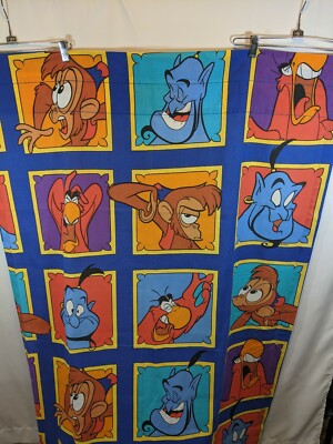 Disney Aladdin Curtains x2 piece lot 46x66in Disney vintage 90s ...