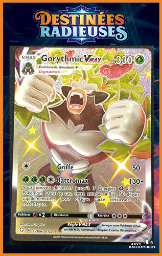 Carte Pokémon Gorythmic VMax SV106/SV122 EB4.5 Destinées Radieuses FR ...