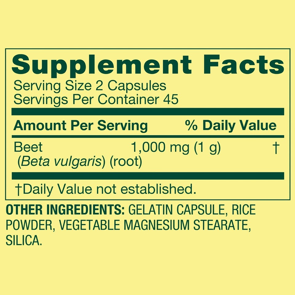 Spring Valley Beet Root Dietary Supplement- 1000 mg- 90 Count | eBay
