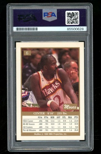1990-91 SkyBox Moses Malone #6 Signed Auto Autograph PSA/DNA ZK8668 | eBay