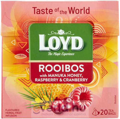 Loyd Rooibos Tea Manuka Honey Raspberry Cranberry 20 x Tea Bags (Pack ...