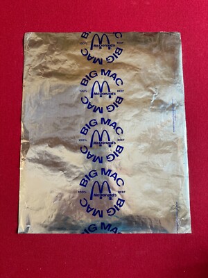 1968, McDonald's, BIG MAC "Un-Used", Foil Wrapper (Scarce / Vintage) | eBay