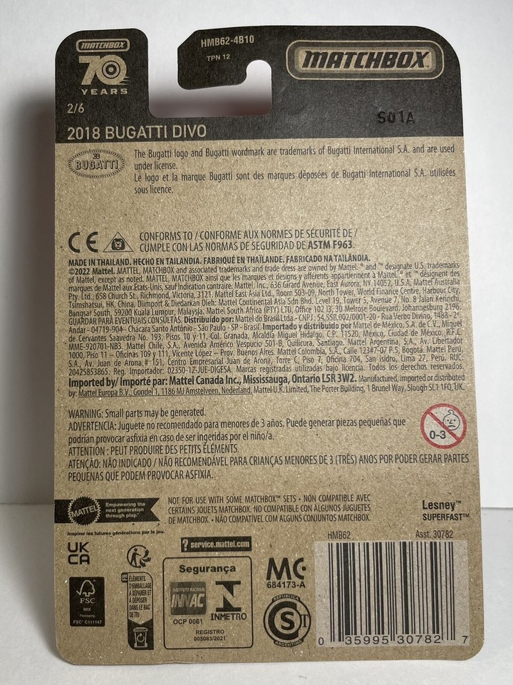 Matchbox Red Edition Bugatti Divo | eBay