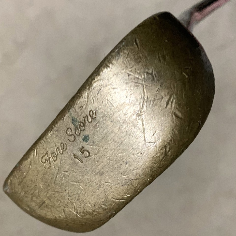 Fore Score Golf Pro Putter #15 Original Grip Brass Mallet Steel Shaft ...