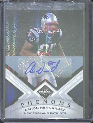 2010 Panini Limited Football Rookie Autograph #151 Aaron Hernandez No ...