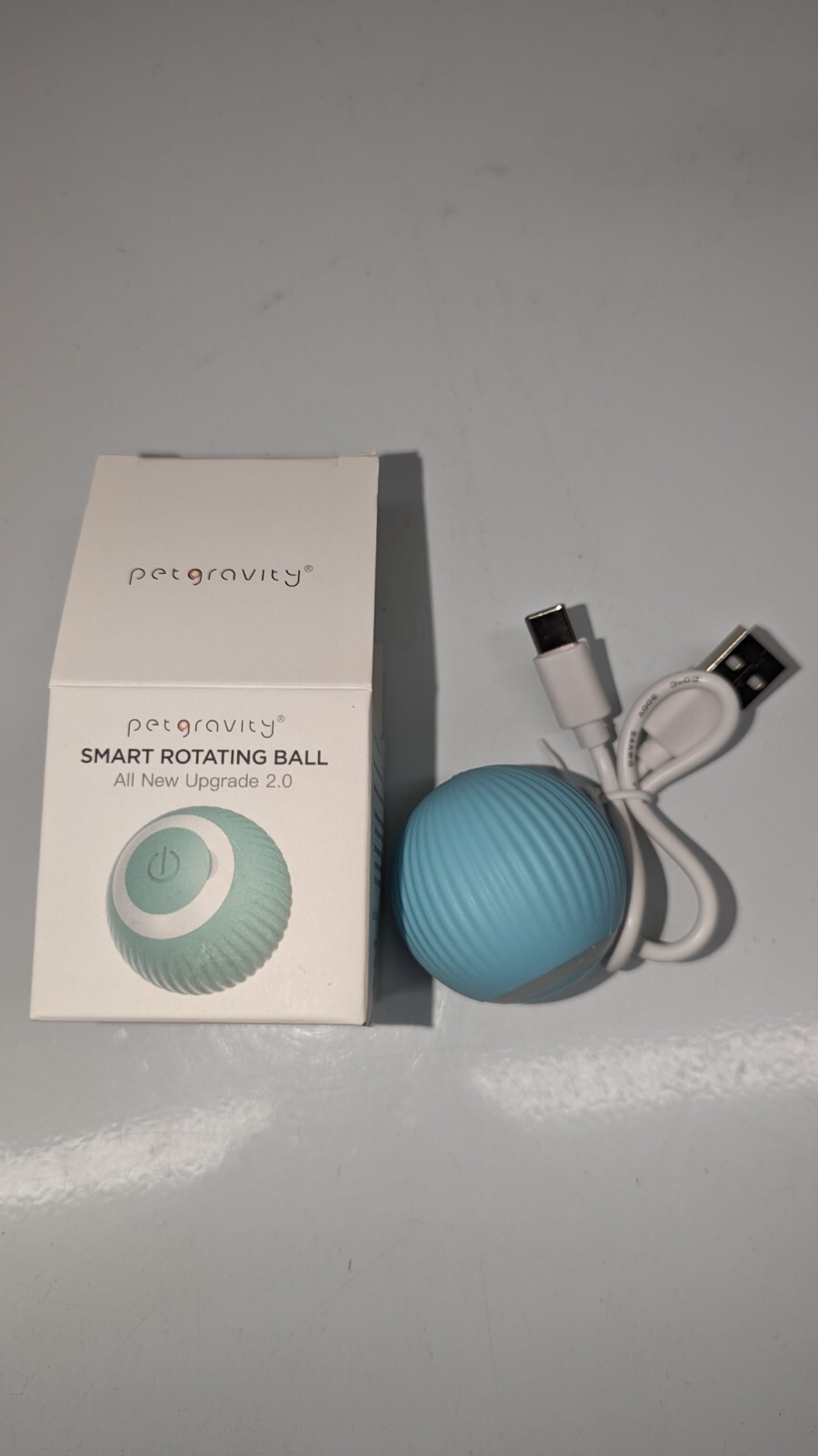 Pet Gravity Smart Rotating Ball Blue | eBay