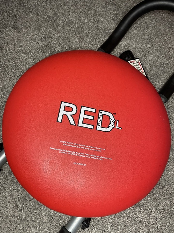 Red XL Fitness Abdominal Abs Exercise Chair Core Resistance Rotation ...