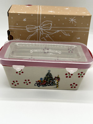 Temptations By Tara Holiday Mini Loaf Pan 12 Oz. Ovenware with Plastic ...