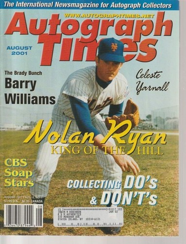 Autograph Times The Brady Bunch Barry Williams August 2001 IR KL3687 | eBay