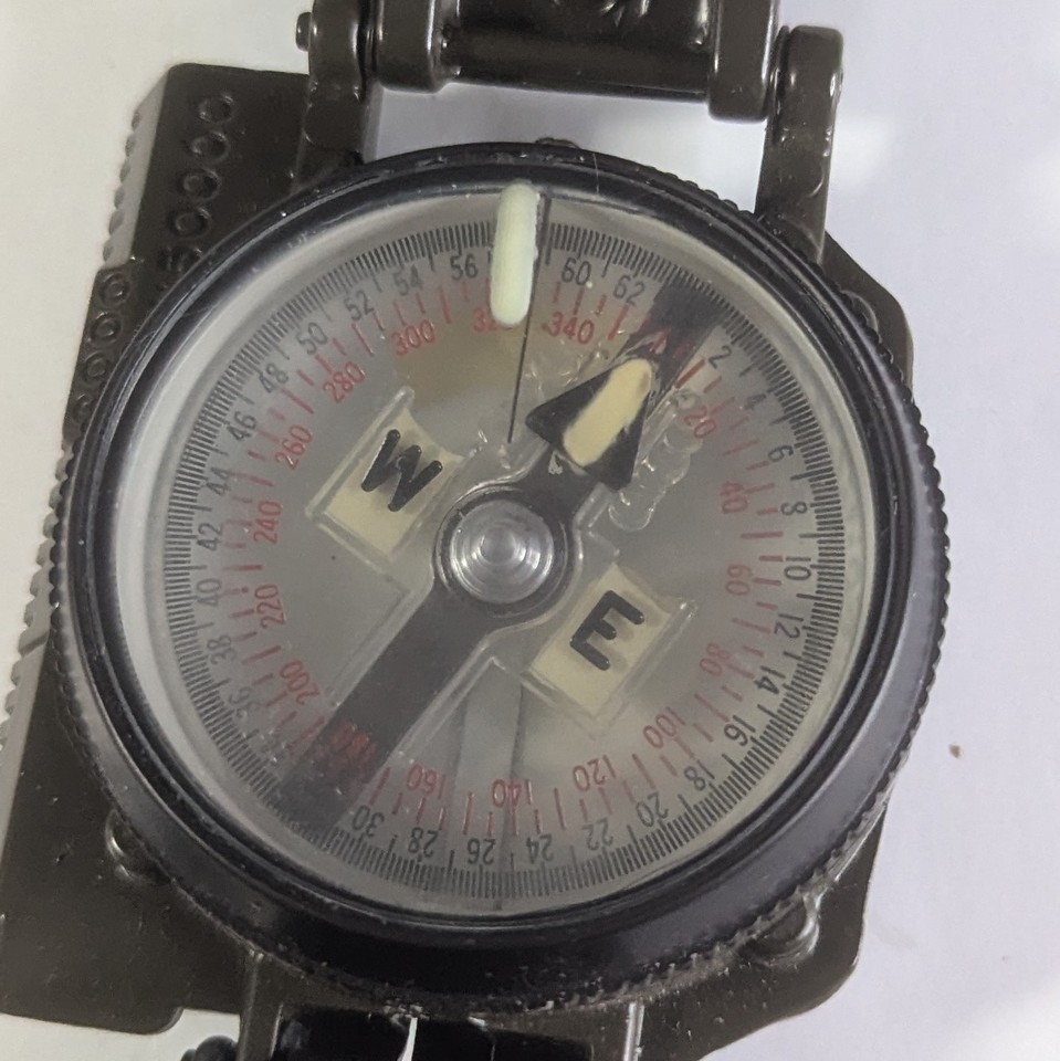 1978 U.S. Military Magnetic Compass/Case Stocker & Yale NSN 6605-00-151 ...