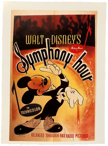Postcard Mickey Mouse movie: "Symphony Hour" from Walt Disney, new ...