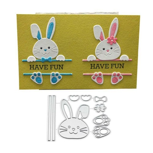 DIY Bow Rabbit Metal Cutting Dies Stencil Scrapbooking Album Stamp ...