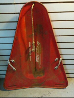 VTG BLAZON SNOW WING METAL SLED, RED, 37" LONG x 30" WIDE (AT ITS ...