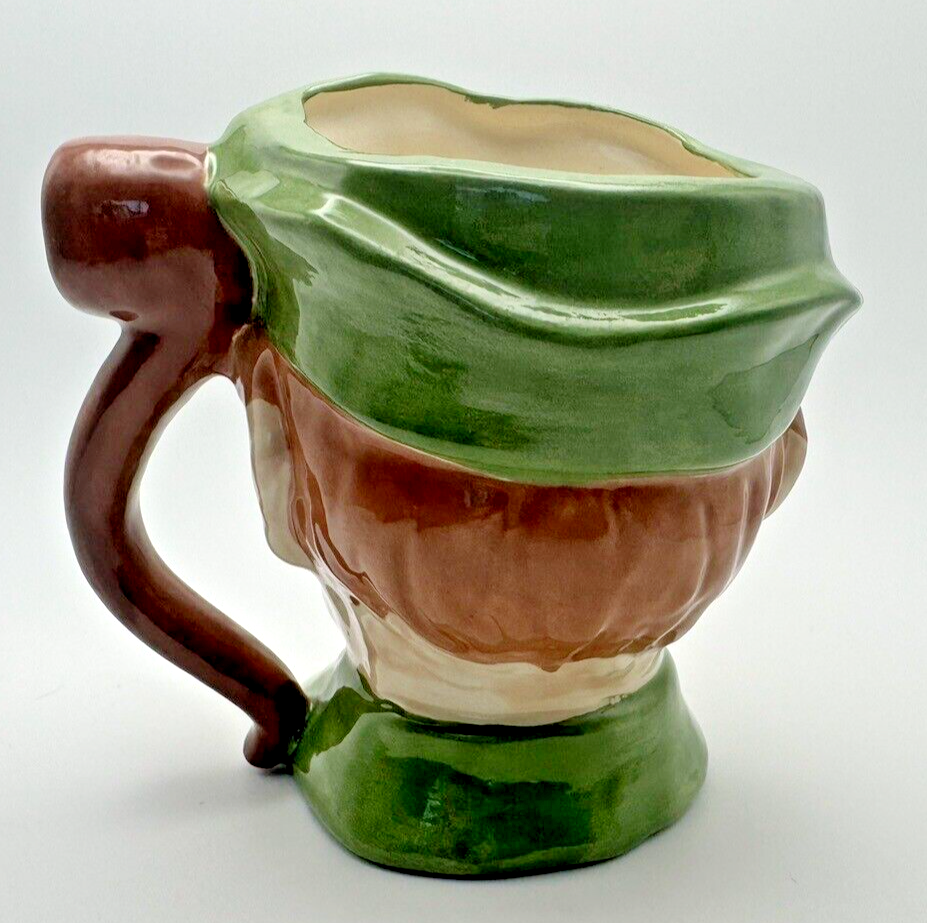 Vintage Toby Mug Military Man Mustache 4.5" Green Marked "Molly & Me ...