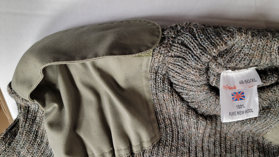 British Commando Sweater Woolly Pully CREW Neck with EPAULETS - Various ...