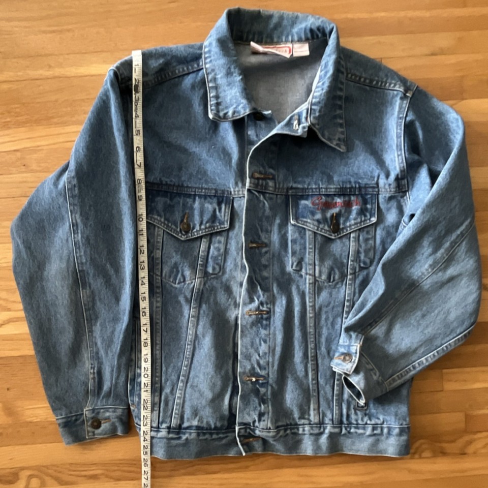 Vintage Mens Genentech Embroidered Button Denim Jacket | eBay