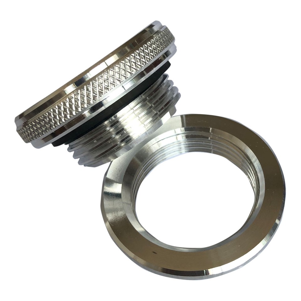 Aluminum Filler Neck Weld On Bung - Screw Cap Small CNC Gas Oil Tank ...