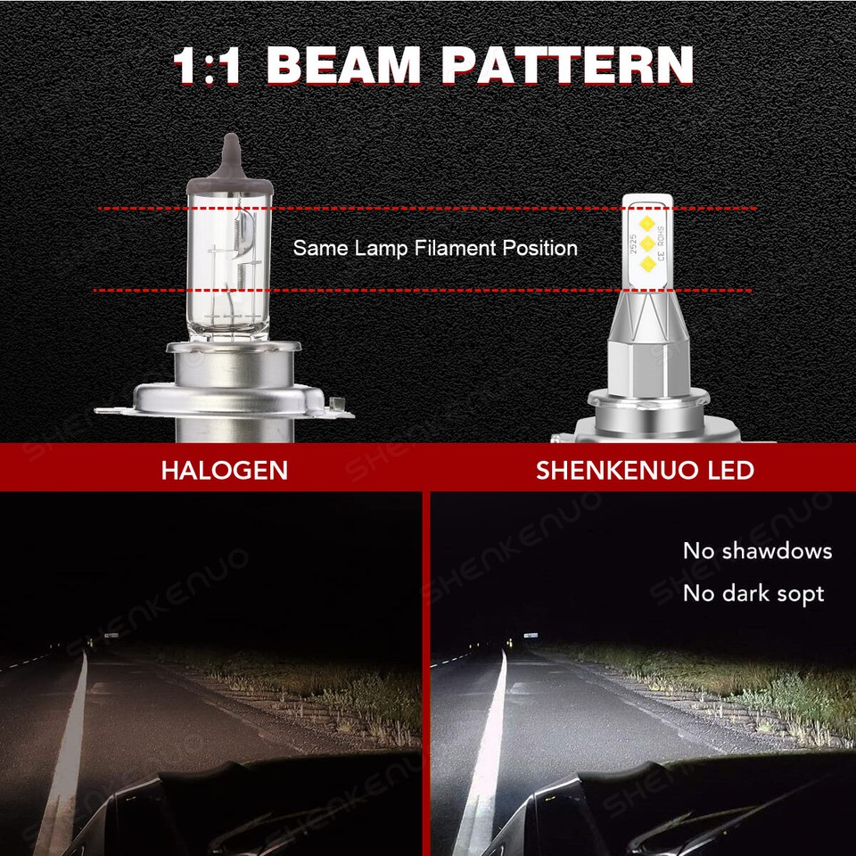 H4 HB2 LED Headlights High/Low Plug and Play Globes for BA BF FG Ford ...