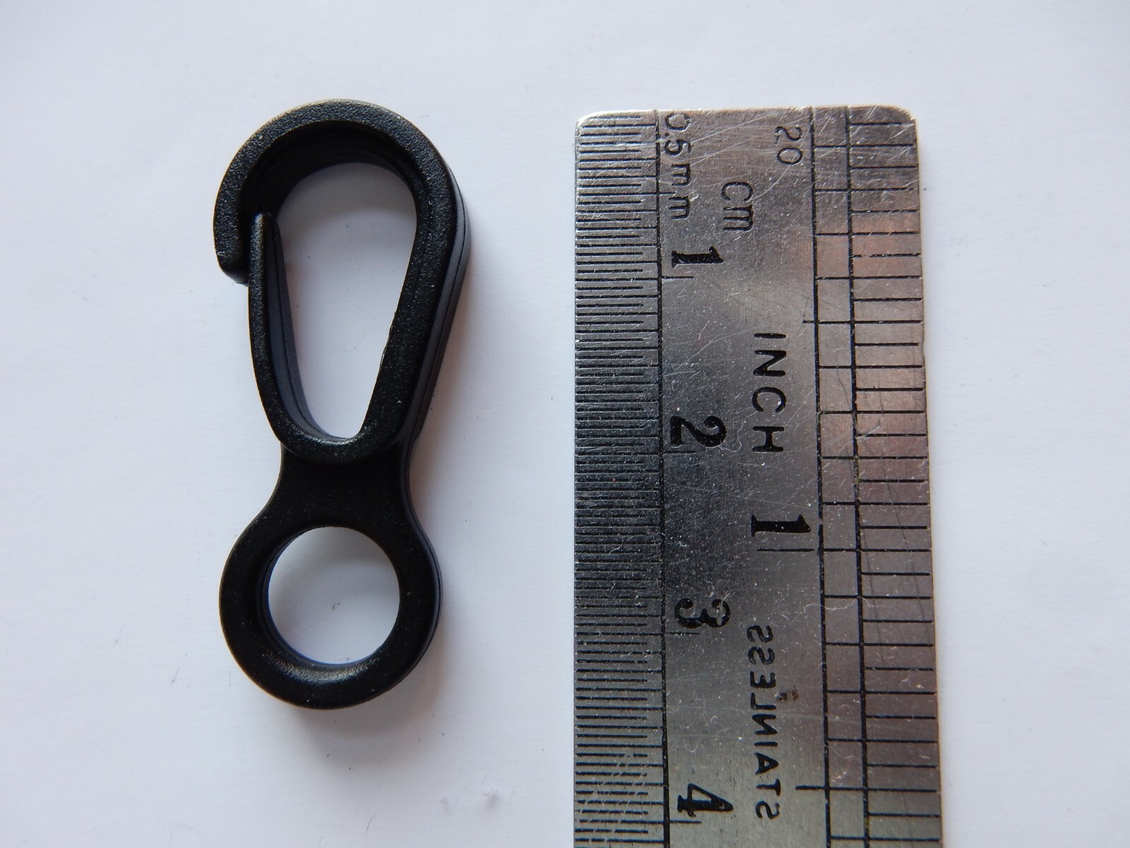 x2 Small Pole Snap Clip Hooks Plastic Flag to Flagpole Clasp Carabiner ...