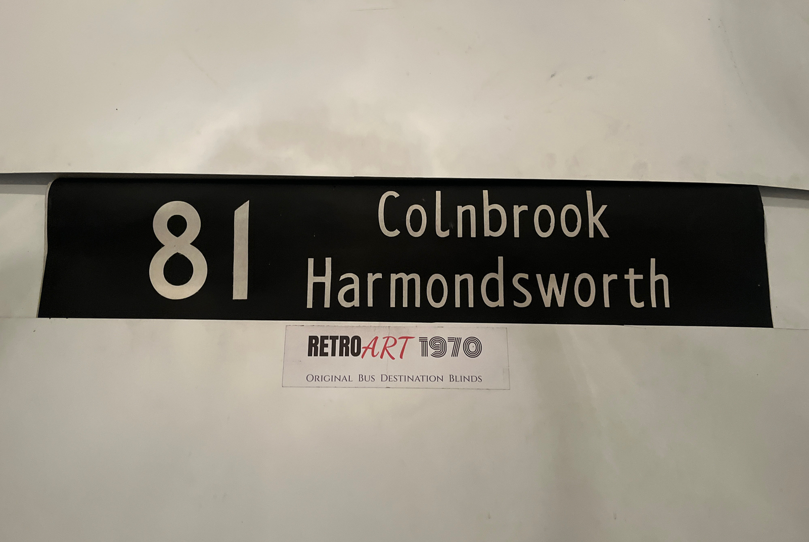 London Linen 1976 Bus Blind 36a 42” Gift - 81 Colnbrook Harmondsworth ...