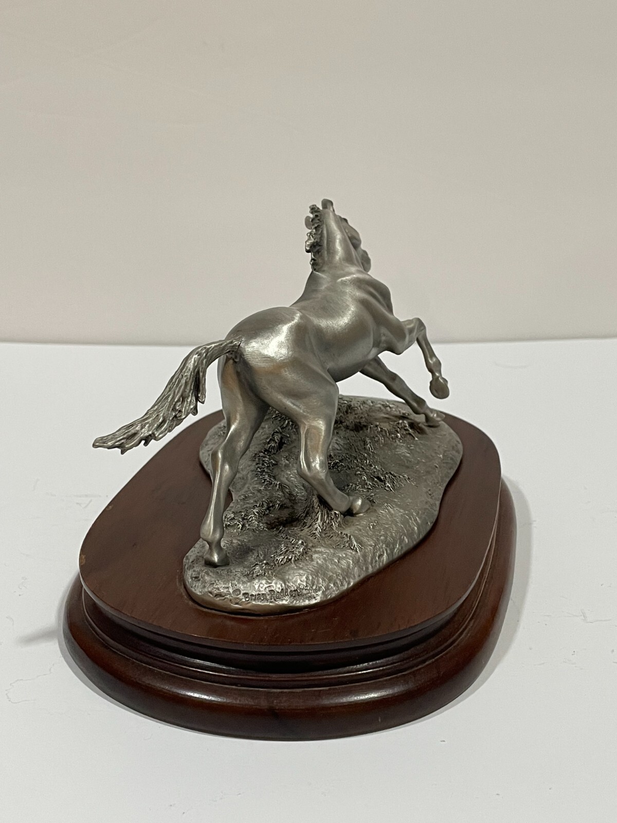Surprise Chilmark Fine Pewter Spooked Horse Sculpture Signed Brian ...