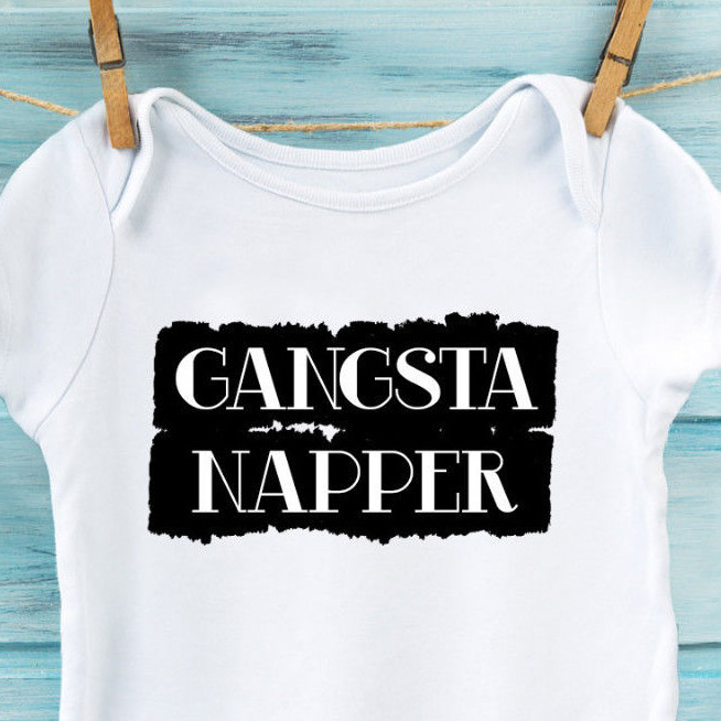 GANGSTA Baby Onesie, Baby Shower Gift, Baby Bodysuit, Baby Photo Shoot ...