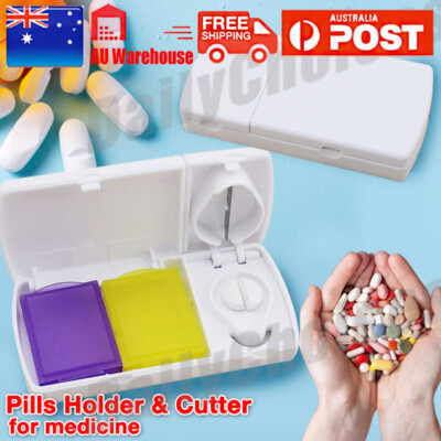 Pill Cutter Box Grinder Medicine Box Tablet Crusher Pill Splitter ...