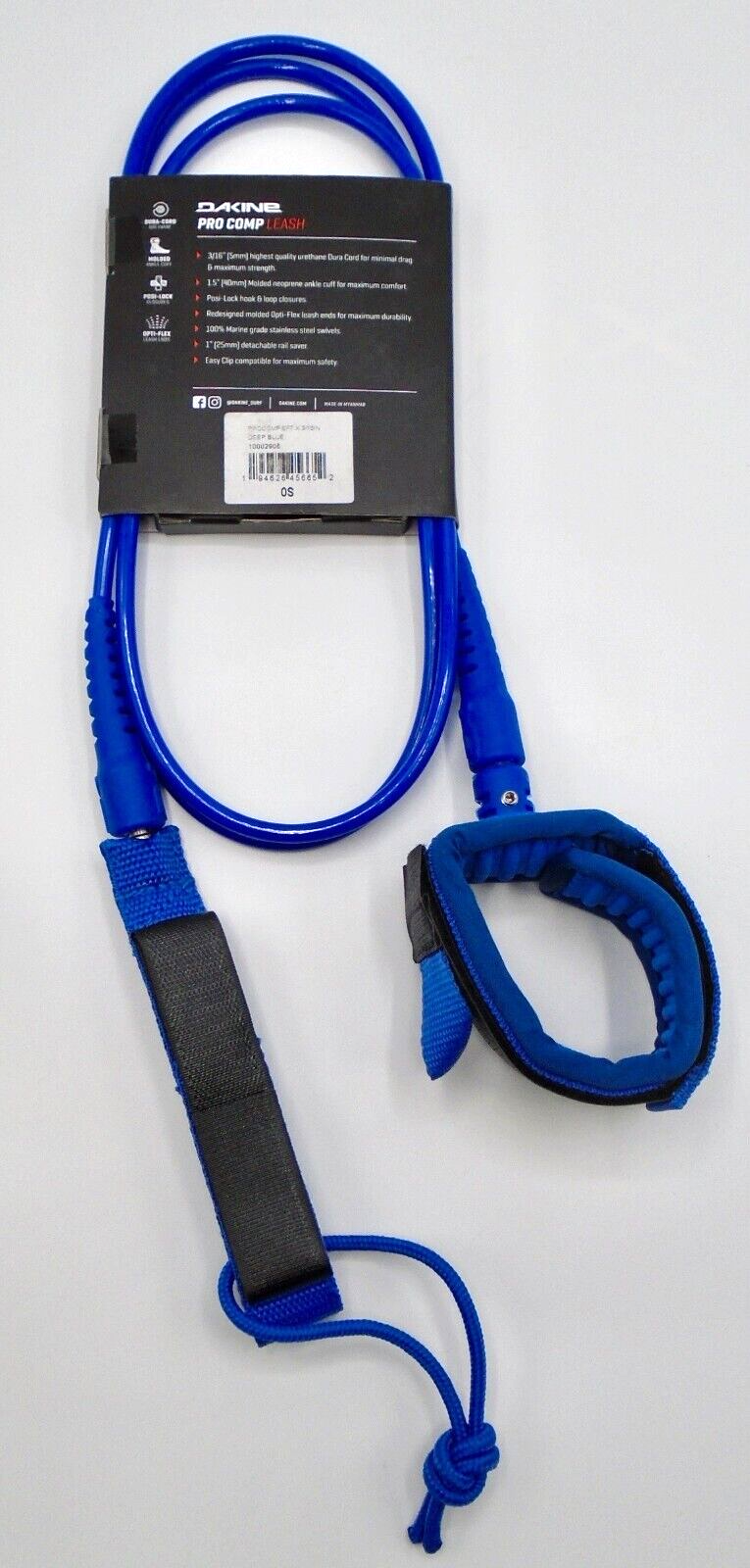 Dakine Pro Comp 6' /16" Surfboard Leash Color Deep Blue One Size for ...