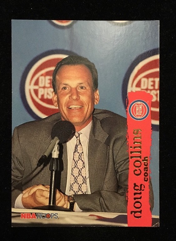 DOUG COLLINS 1995 SKYBOX Autographed Signed BASKETBALL Card 177 PISTONS ...