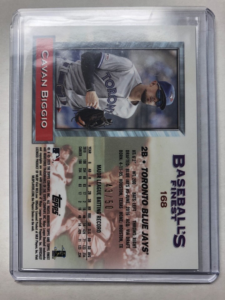 2020 Topps Finest Flashback Cavan Biggio Gold Refractor 43/50 | eBay