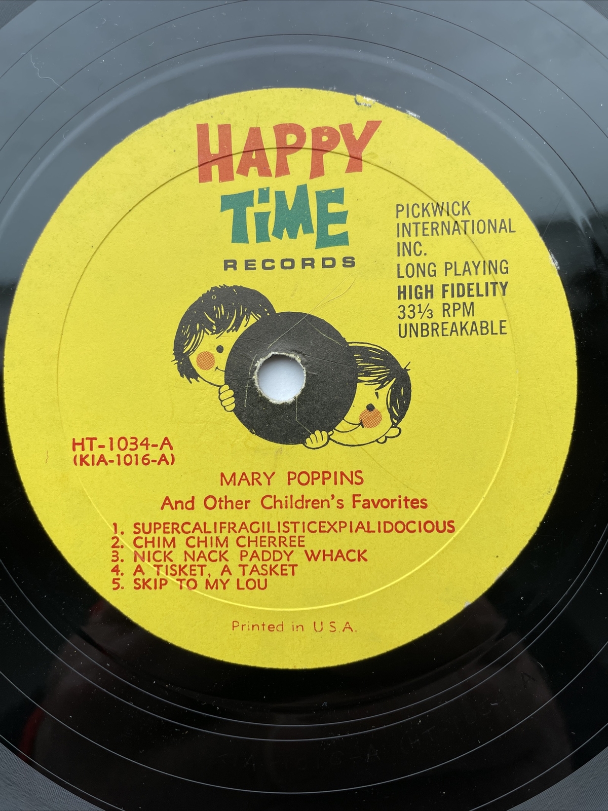 Happy Time Records MARY POPPINS Album HT-1034 other children's ...