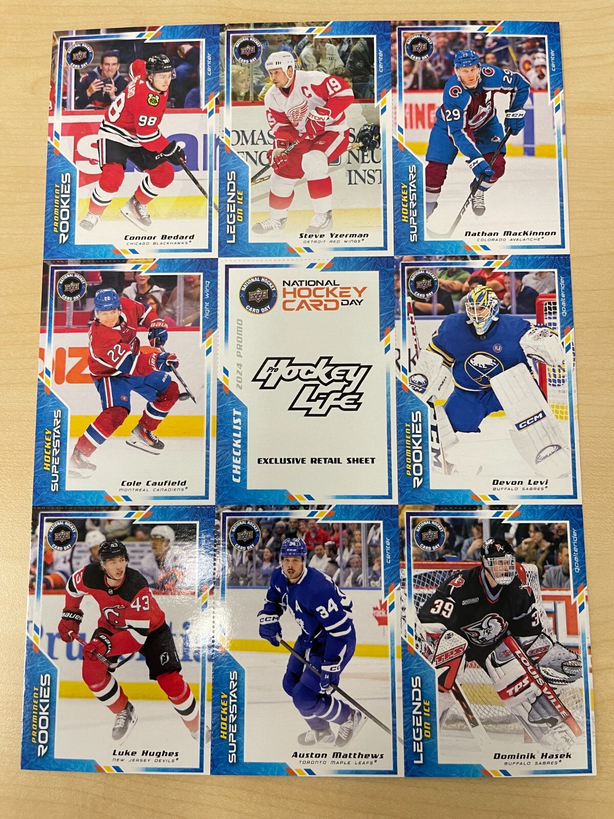 2024 National Hockey Card Day Hockey Life Exclusive Retail Sheet Uncut ...