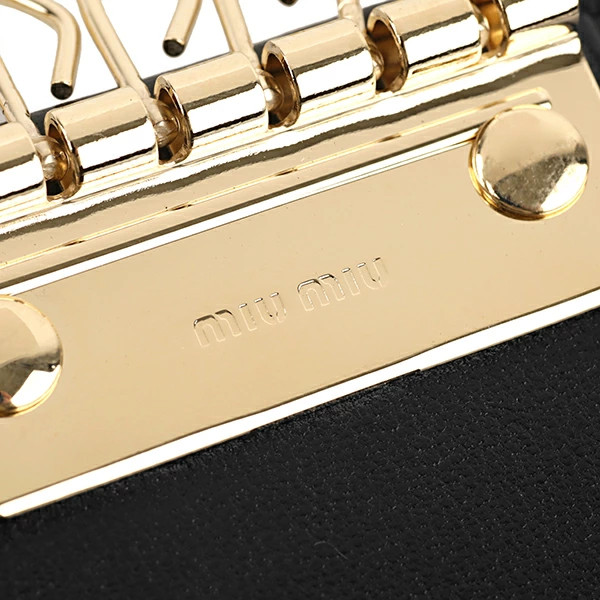 MIU MIU Dot Studs Key Case 5PG222 2DRA F0967 NERO/BIANCO | eBay