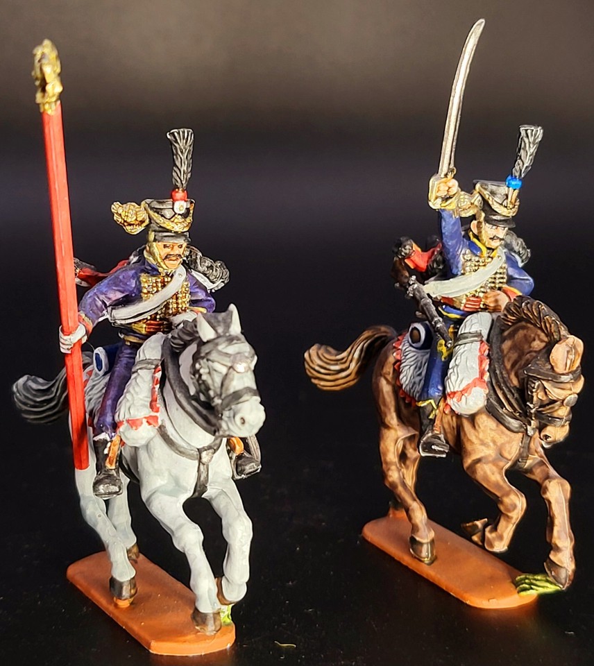 Painted French 4nd Hussars full set Napoleonic Wargames collection ...