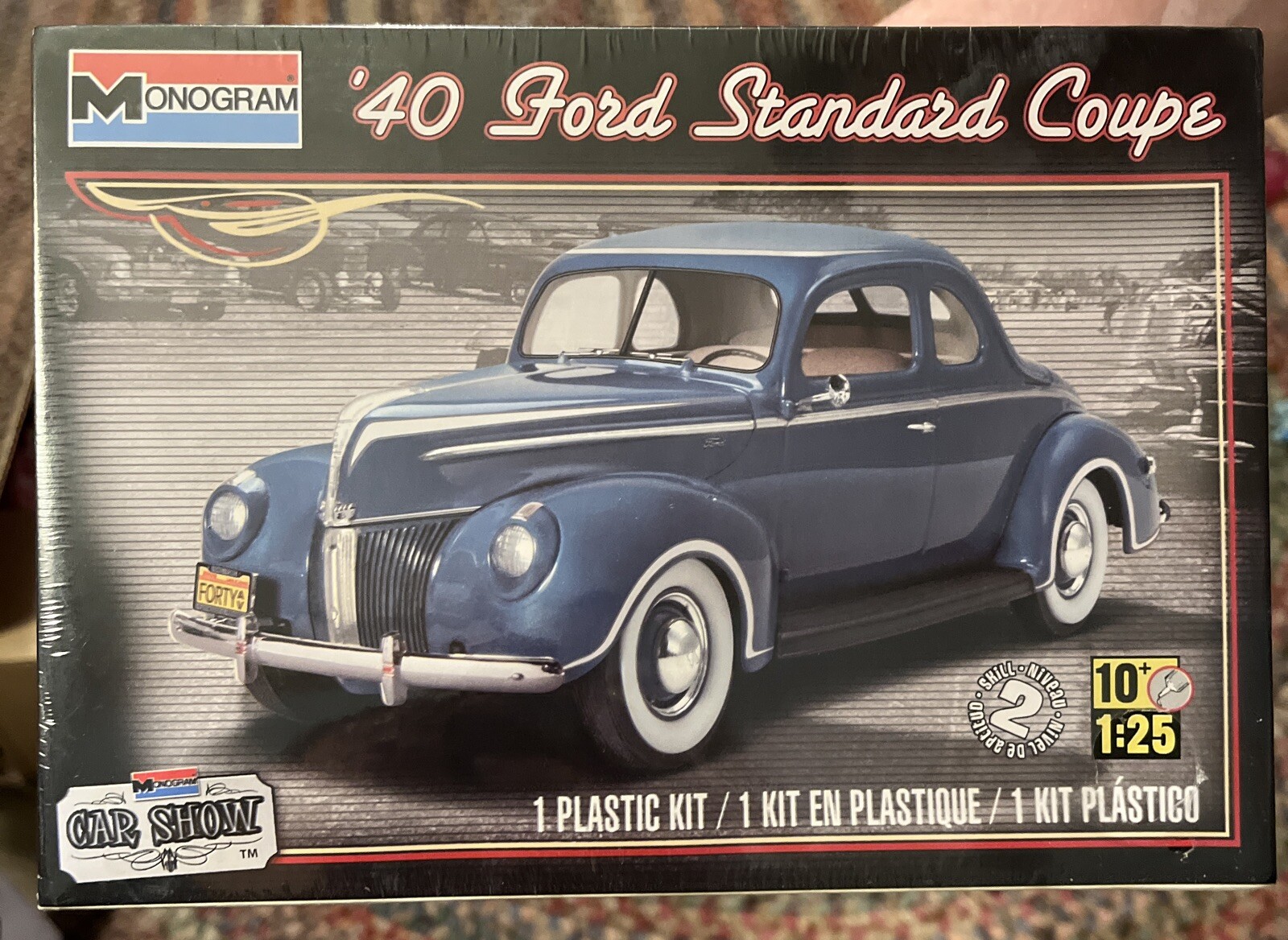 Factory Monogram 1940 Ford Standard Coupe 1 25th Scale Model Kit for ...