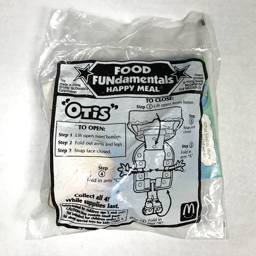 NEW 1992 McDonald’s Food Fundamentals OTIS THE SANDWICH Happy Meal Toy ...