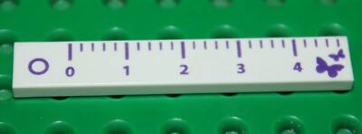 Lego Friends White Tile 1x6 with Ruler Pattern ref 6636pb043 set 3936 ...